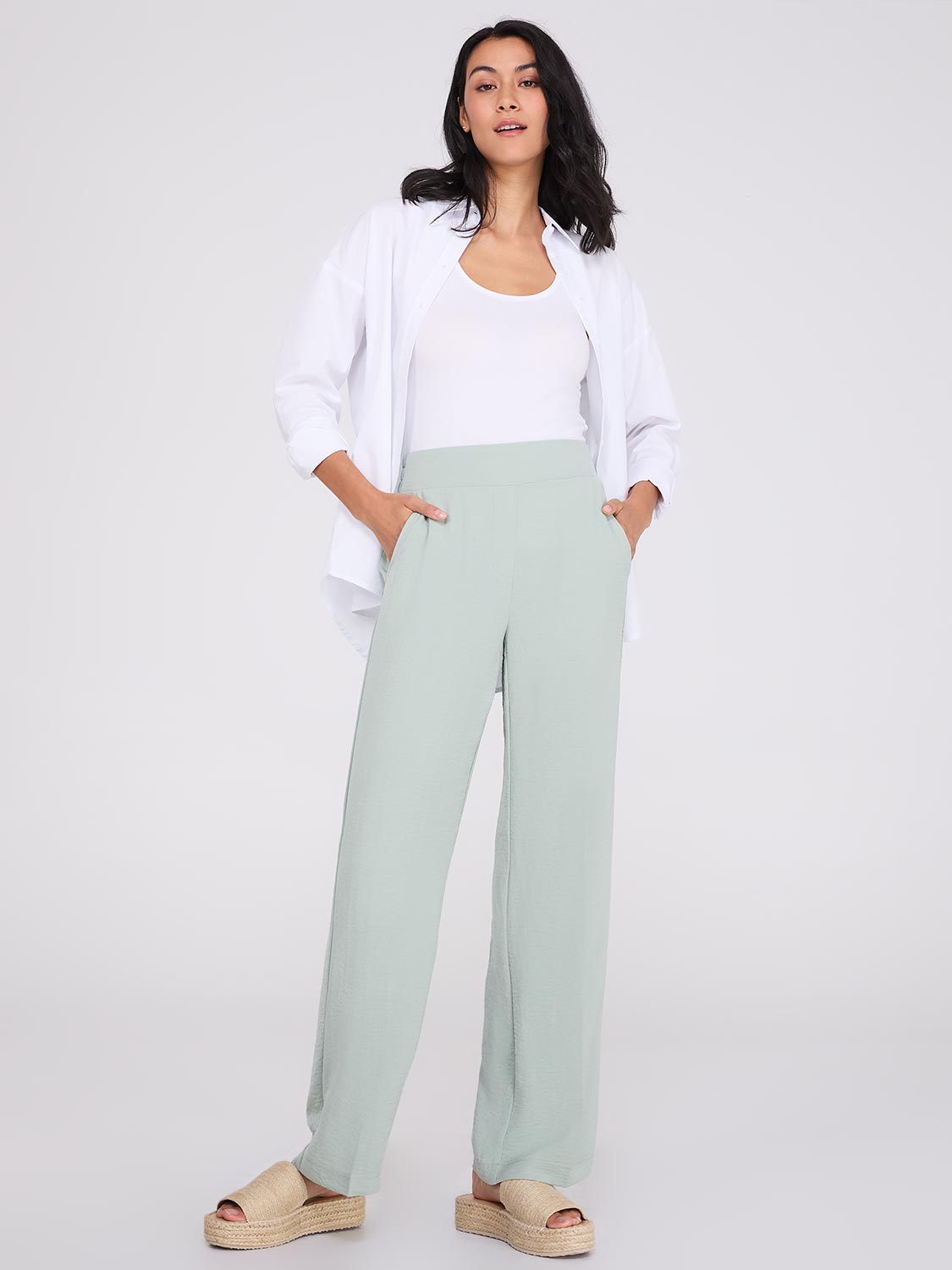 High Rise Palazzo Pants Suzy Shier