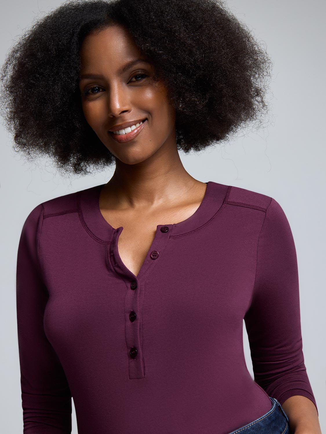 Jersey Henley Top – Suzy Shier