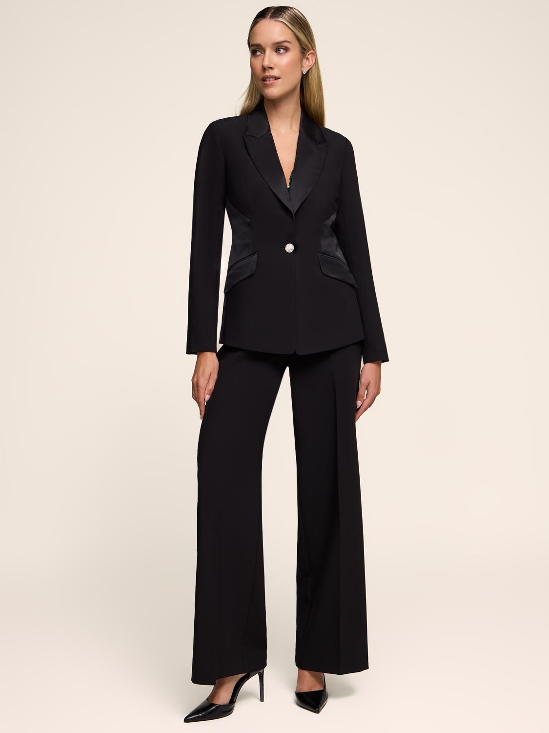 Tuxedo Blazer - Rhinestone Button | Le Chateau – Suzy Shier