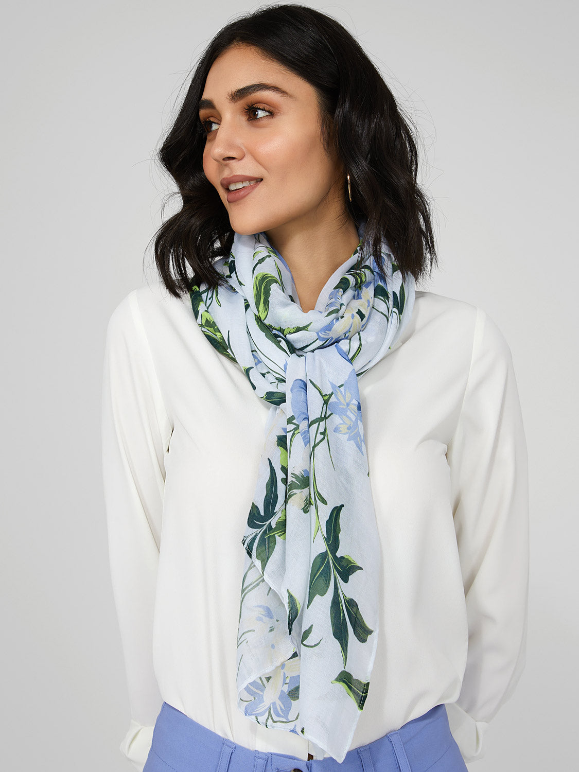 Flower Print Scarf – Suzy Shier